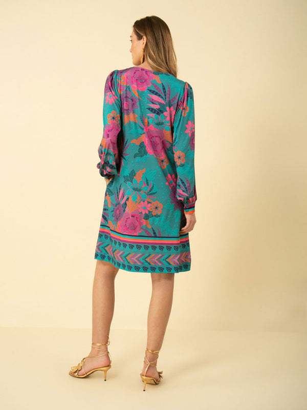 Hale Bob Presley Dress Teal - Renee’s