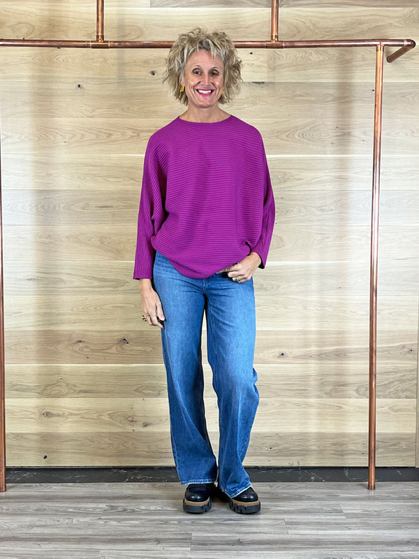 ACL Rib Knit Dark Purple - Renee’s