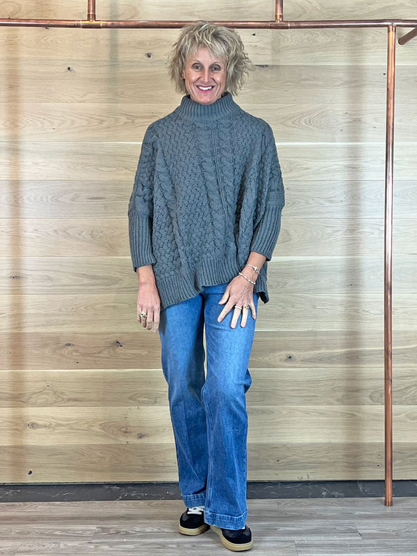 ACL Cable Knit Jumper Grey - Renee’s