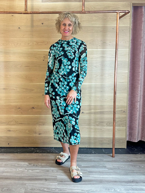 Fabienne Chapot Sam Dress Black & Mint - Renee’s