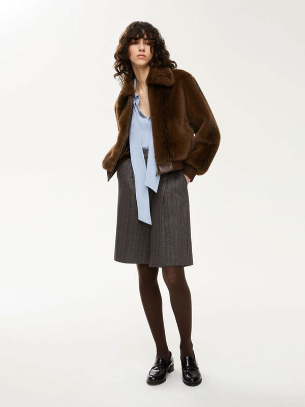iBlues Kartal Faux-Fur Brown Jacket - Renee’s