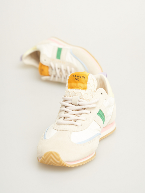 Serafini Lady D Trainers Green & Yellow - Renee’s