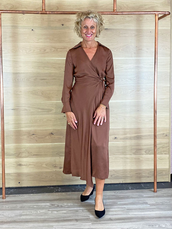 Riani Wrap Dress Toffee - Renee’s